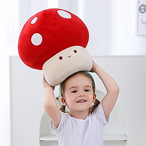 WeBingo Plush Mushroom Pillow, 12 Inch Cute Stuffed Mushroom, Plush Toy Room Decor Gift for Kids and Adults