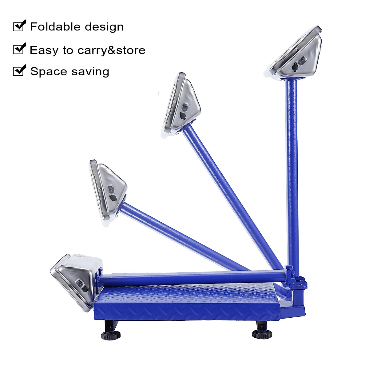 TUFFIOM 661lbs Electronic Digital Platform Scale,Heavy Duty Blue Folding Floor Scales,High-Definition LCD Display,Perfect for Mailing Luggage Shipping Package Price