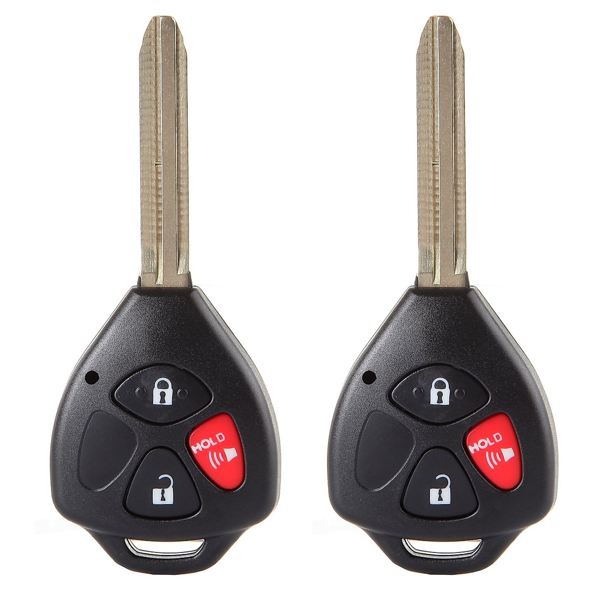 SELEAD Flip Key Fob 3 Buttons Keyless Entry Remote Shell CASE fit for 2007-2015 for Toyota 4Runner RAV4 Yaris Matrix Antitheft Keyless Entry Systems HYQ12BBY-3 2pcs US Stock