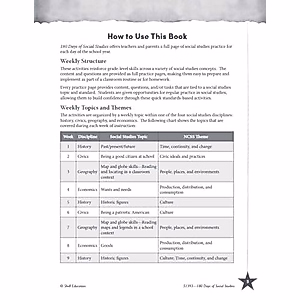 180 Days: Social Studies, Early Elementary Social Studies for 1st Grade Practice Workbook for Classroom and Home, Cool and Fun Practice Created by Teachers (180 Days of Practice)