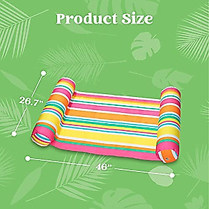 2 Pack Inflatable Pool Float Hammock, Multi Purpose Swimming Pool Hammock, Water Hammock Lounges, Pool Accessories (Saddle, Lounge Chair, Hammock, Drifter) for Pool, Beach, Outdoor