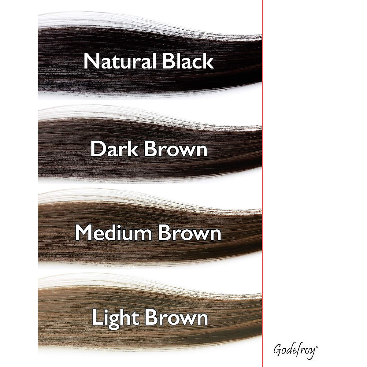 Godefroy Hair Color Kit for Spot Coloring, Covers Up Gray Hairs, Dark Brown, 4-Application Kit, Pack of 1