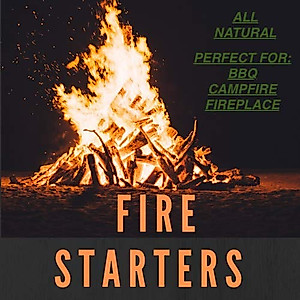 GTS Fire Starter for Charcoal and Firewood, Super Fast Lighting, Perfect for BBQ, Campfire and Fireplace, All Natural, Long 8-10min Burn, Waterproof and Sealed Pack, 25 pcs