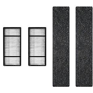 Nispira True HEPA Replacement Filter H + Carbon Pre Filter B Compatible with Honeywell HRF-H1 HRF-H2 HRF-B1. Fits Air Purifier Model HPA050, HPA150, HPA060, HPA160, HHT055, HHT155, 2 Sets