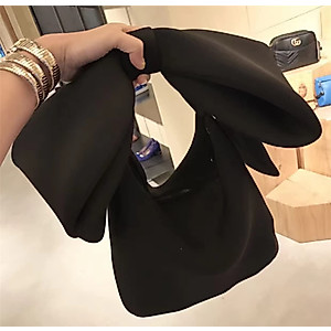 WILDFINDING Summer New Bowknot Shoulder Bag Women Personality Pink Color Spliced Handbag Many Wear Method Evening Clutch Cute Hobo Bag