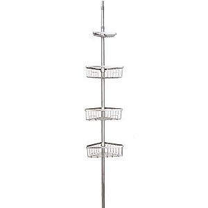Grayline 41531, 4 Shelf Pole Caddy, Satin Nickel