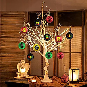 24 Pieces Juneteenth Hanging Balls Ornament Black History Month Ball Decor Juneteenth Hanging Tree Decor for African American Festival Holiday Party Decorations