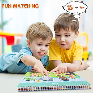 Busy Book for Toddlers Montessori Toys for 1 2 3 4 Year Old, Preschool Learning Activities Binder Montessori Toys for Toddlers, Quiet Books for Toddlers Travel, Birthday Gifts for 1 2 3 4 Boys& Girls