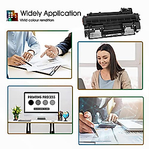 Cool Toner Compatible Toner Cartridge Replacement for HP 80A CF280A 80X CF280X Laserjet Pro 400 M401n MFP M425dn M401dne M401dn M401dw M425dw Laserjet Pro 400 Toner M401 M425 Printer (Black, 4-Pack)