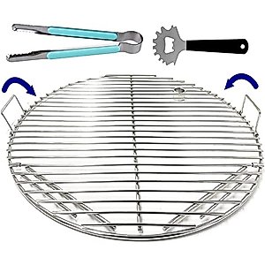 ZHOUWHJJ BBQ Stainless Steel 19.5 Inches Round Cooking Grate Cooking Grid Fit for Akorn Kamado Ceramic Grill and Other Grills