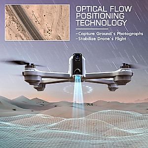 BEZGAR Drone with Camera for Adults 4K, RC Quadcopter with Brushless Motor, Optical Flow Positioning, Auto Hover, One Key Start/Land, 2 Rechargeable Batteries, FPV 5G Drones for Adults, BD102