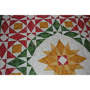 Full Line Stencil - Christmas Star - Edge to Edge Stencil, Continuous Line Template for Free Motion Quilting, Long-Arm Quilting (60041)