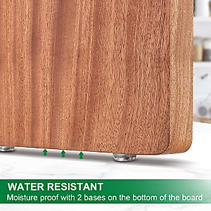 SEMORK Wood Cutting Board for Kitchen, Best Chopping Board for Meats, Vegetables, Cheese with Easy-grip Handle, Non-porous, 1-Inch Thickness,S(12x8")