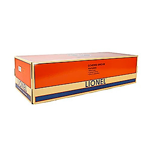 Lionel Electric O Gauge Model Train Accessories, Illuminated 24" Winter's Covered Bridge, 168 months to 999 months
