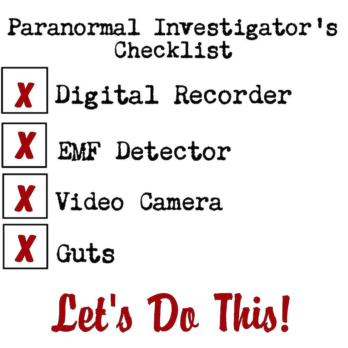CafePress Paranormal Investigator's Checklist Mug 11 oz (325 ml) Ceramic Coffee Mug