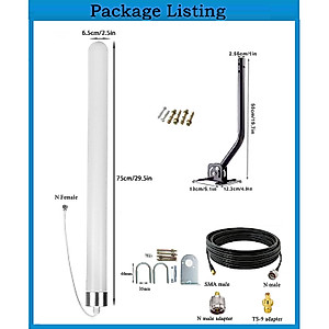 SignalPlus Omni Directional Cellular Cell Phone Antenna Outdoor 4G LTE Antennas for Cell Phone Booster/WiFi 4G LTE Router Support All USA/Canada Carriers T-Mobile