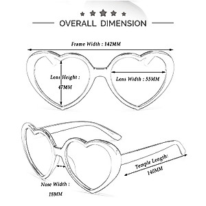 Kursan Black Heart Sunglasses for Women Polarized Lovely Shaped Cute Sun Glasses Shades UV400 (Bright Black/Black)