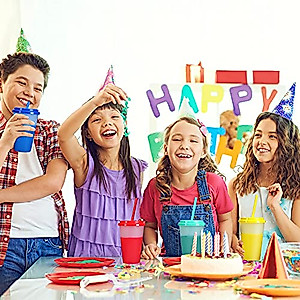 Color Changing Cups with Straws & Lids: 12oz Kids Cold Water Drinking Cups 10 Pcs Reusable Plastic Tumbler Bulk