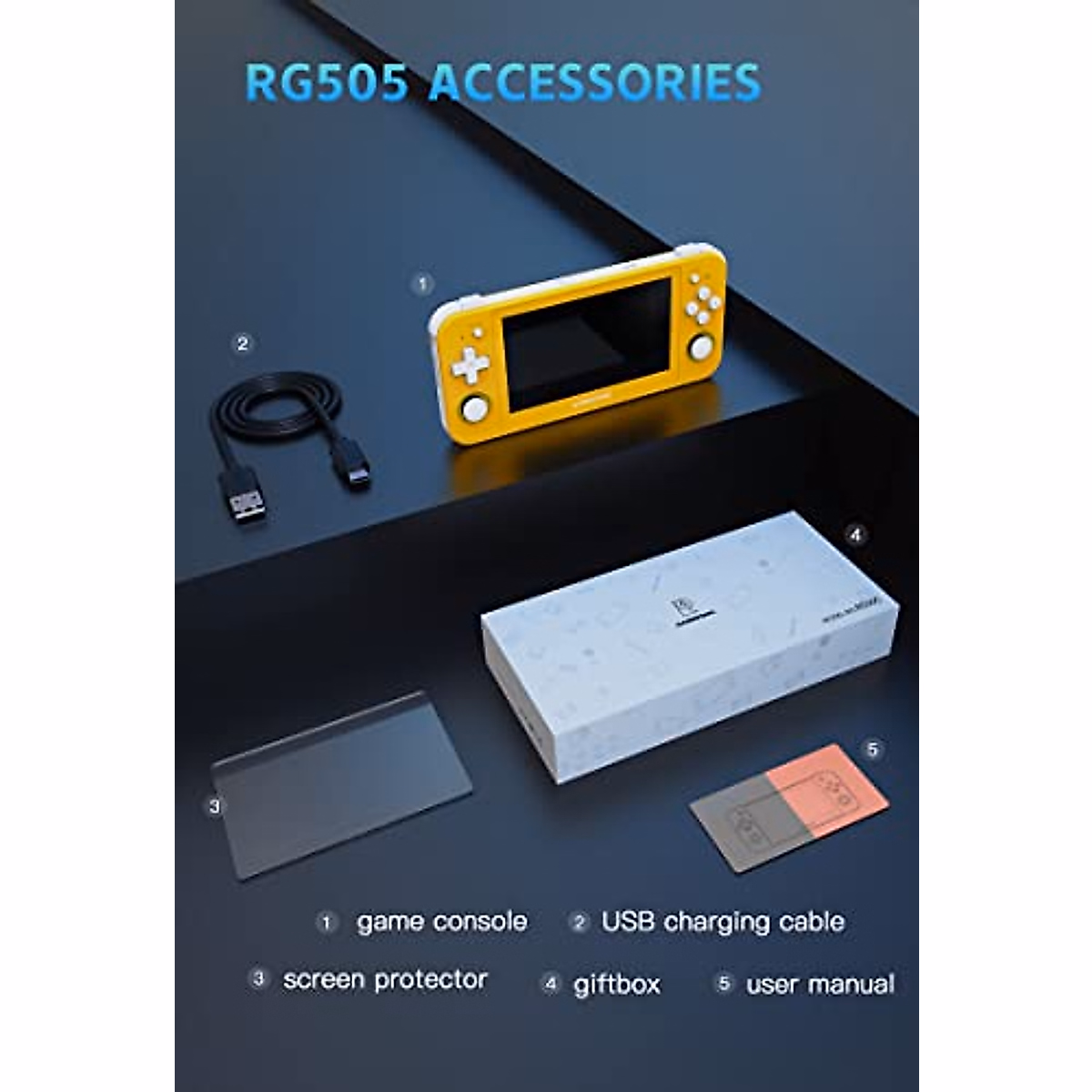 RG505 Video Game Handheld Game Console Have Android 12 System and Unisoc Tiger T618 CPU, Compatible with Google Play Store