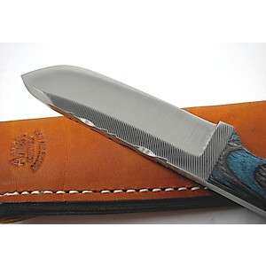 ANZA Boddington KNIVES Blue Black Wood Handle Bonus Walther Pocket Sharpener Knife Always Sharp
