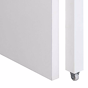 Convenience Concepts Newport JB Console/Sliding Desk with Drawer and Riser, White
