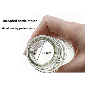 KIGITIK Glass Round Media Storage Bottles, 3.3 Borosilicate Clear Glass With GL45 Screw Cap, for Schools, Home, Lab Reagent Bottle (100ml)