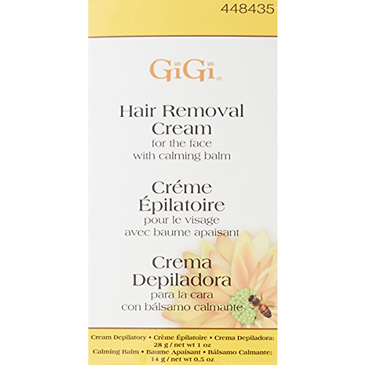 Gigi Hair Removal Cream For Face With Calming Balm (2 Pack)