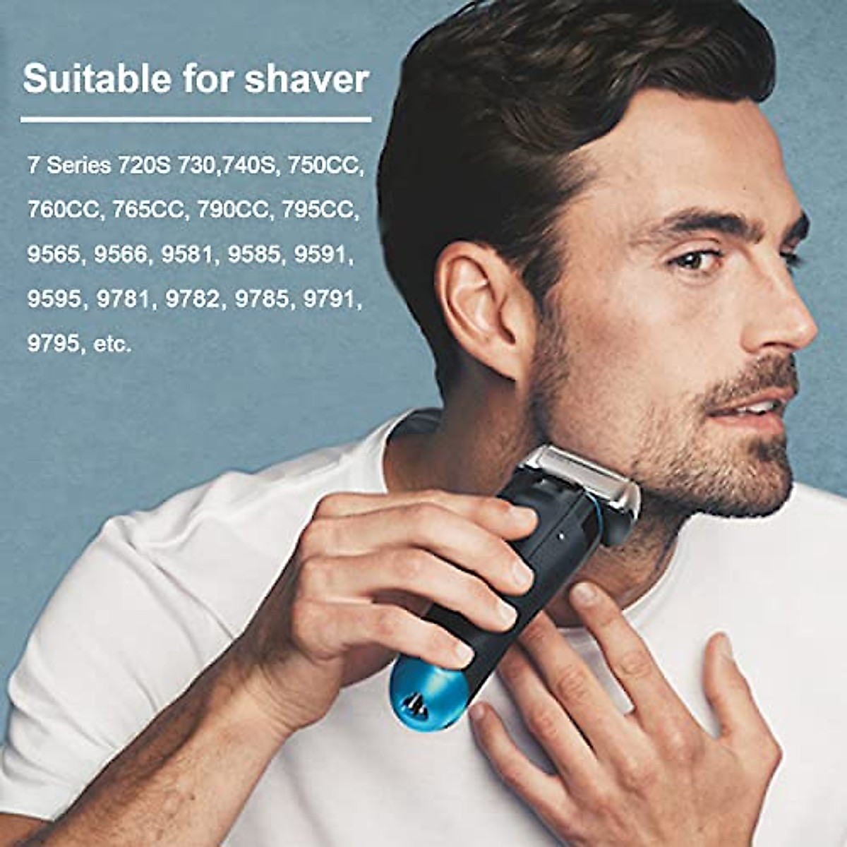 Aijen 70s Shaver Replacement Heads - Compatible with braun Series 7 Replacement Heads - Compatible with 720, 750CC, 760CC, 765C etc.