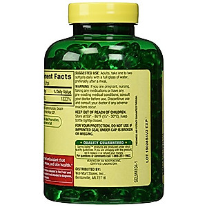 Spring Valley E Vitamin Dietary Supplement, Softgels, 500 ct