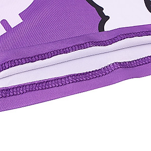 GUOG Little Girls Gown Dress Nightgo Toddler Short Ruffles Sleeve Kuromi Gown Round Neck Girls Kuromi Costume 7-13Years