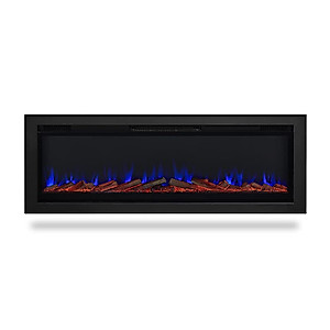 Real Flame 65" Wall- Mount or Recessed Electric Fireplace Insert by Real Flame