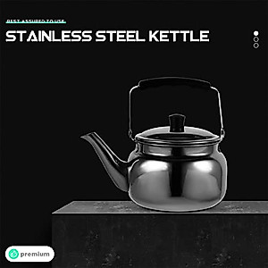 Lurrose Whistling Tea Kettle 1QT Stainless Steel Teakettle with Cool Grip Handle Whistling Teapot for Stovetop