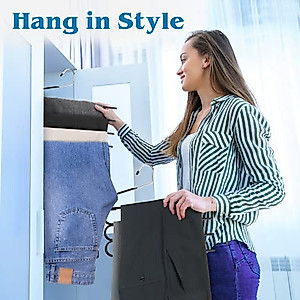 Pants Hangers | Multi Pants Hangers Space Saving- 4 Tier Space Saving Hangers- Metal Hangers for Pants and Jean Hangers, Multi Pant Hangers Non Slip Hangers for Pants Organizer (3)