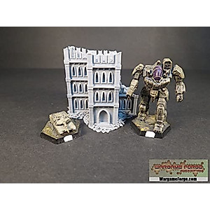 Ruined Gothic Building 8 6mm/8mm Tabletop Terrain Compatible with Epic, Adeptus Titanicus, Hex Maps