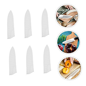 6pcs Scabbard Knife Blade Protectors Cutter Accessories Cutter Plastic Cutter Cover Cutter Guard Cook Cutter Sleeve Plastic White Knives Storage Box Knife Sleeves Cover
