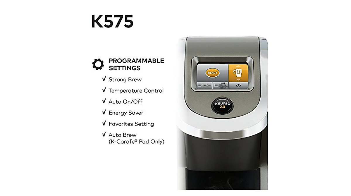 Keurig K575 Coffee Maker - Programmable Single Serve Brewer