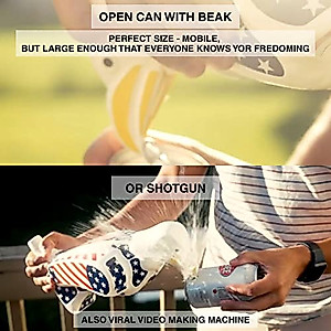 Freedom Funnel Beer Bong - American Eagle Beer Funnel - Patriotic Eagle - Made in USA - College Party Tool - Perfect for Drinking Fast and Loving Your Damn Country - 60 oz Eagle Beer Funnel