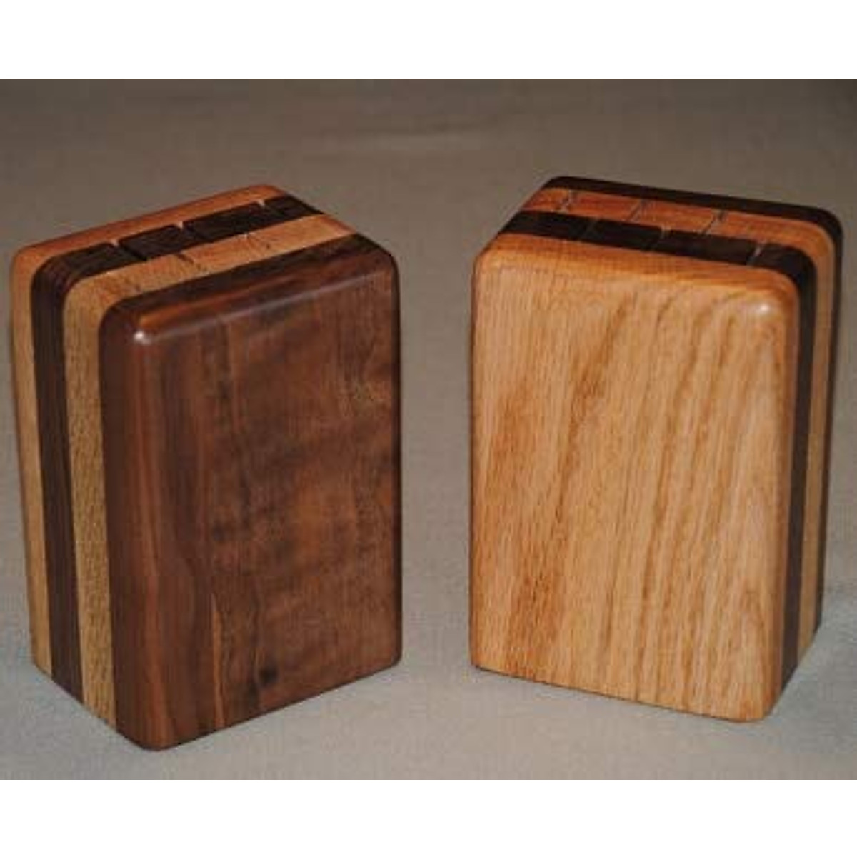 Wisconsinmade Walnut Steak Knife Block with Six Slots, Cherry and Walnut