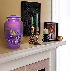 Trupoint Memorials Cremation Urns for Human Ashes - Decorative Urns, Urns for Human Ashes Female & Male, Urns for Ashes Adult Female, Funeral Urns - Purple, Large