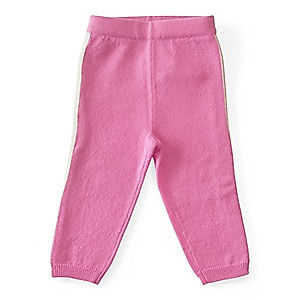 Gia John Cashmere Baby Girl Hoodie 2 Piece Sweater Set and Knit Pants Cashmere Pink 6-24M