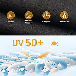 CtriLady Women's Wetsuit Pants Premium 2mm Neoprene Sauna Leggings for Workout Swimming Surfing and Snorking (Black, S)