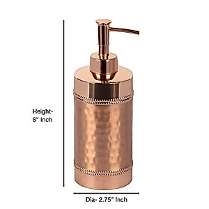 nu steel Hudson Copper finish Bath Accessory Set for Countertop, 4 pcs Luxury Ensemble-Soap Dish, Toothbrush Holder, Tumbler, soap Pump