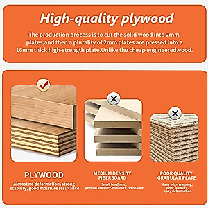 JIBIO 16" Freestanding Modern Bathroom Vanity and Sink Set,with Soft Close Doors Bathroom Storage Cabinet Bath Storage Cabinet with Ceramics Sink for Bathroom and Toilet (Plain Light Oak B)