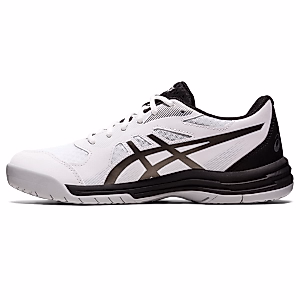 ASICS Men's UPCOURT 5 Volleyball Shoes, 8.5, WHITE/GUNMETAL