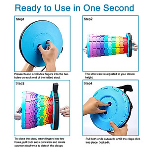 LB 2024 Upgraded Portable Collapsible Retractable Folding Stool, Lightweight Telescoping Foldable Camping Stool for Adults for Outdoor Fishing Hiking Gardening Travel BBQ, Hunting, Indoor Activities