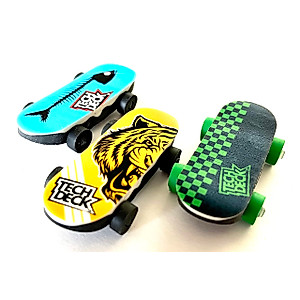 Tech Deck Bendy Boards Collectible Mini Skateboard Erasers, Rubberized Fingerboards (Set 2)