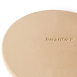 BergHOFF 2415495 Cordierite Pizza Baking Stone, 23 x 23 x 1 cm, Beige, 2 Piece