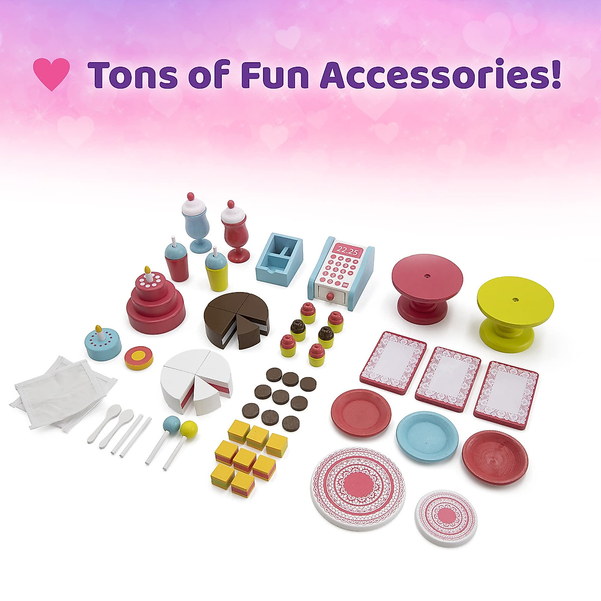 Playtime by Eimmie 18 Inch Doll Furniture - Wardrobe Closet for Doll Clothes & Accessories Storage - Wooden Playsets for American, Generation and Similar 14"- 18" Girl Dolls