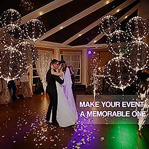 Light up led balloons , Wedding Decorations 10 set warm white 15pcs Transparent Light Balloons Great For Banquets, Outdoor and Indoor Parties, Anniversary, House Party, Family Reunion, Birthday and Event Centerpieces (warn white) (20 inch--10 set)