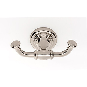 Alno Creations Charlie's Collection Double Robe Hook -a6784-pn- Polished Nickel